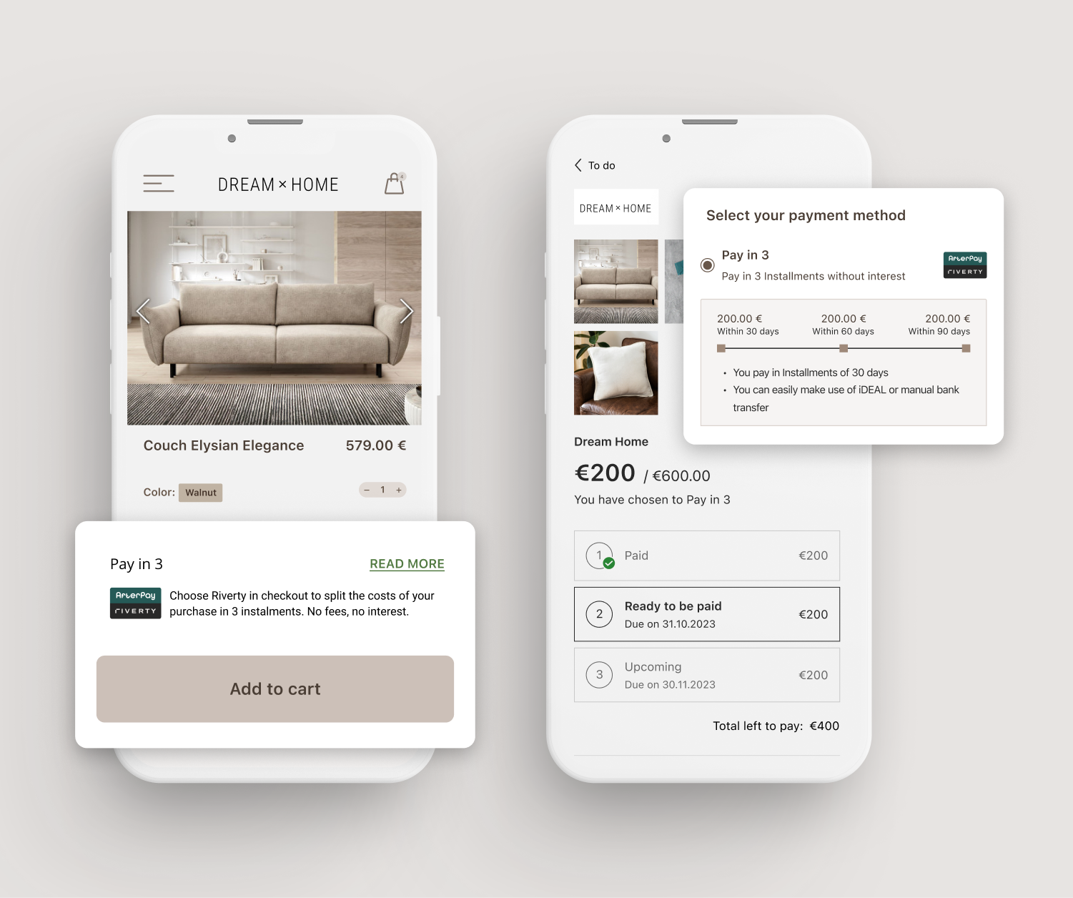 Pay in 3 installments | BNPL | Riverty